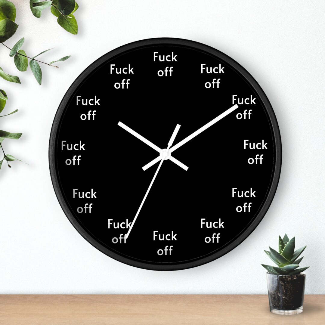 Sassy Statement Clock - Wooden Frame - Whimsical Home Gift - Playful ...