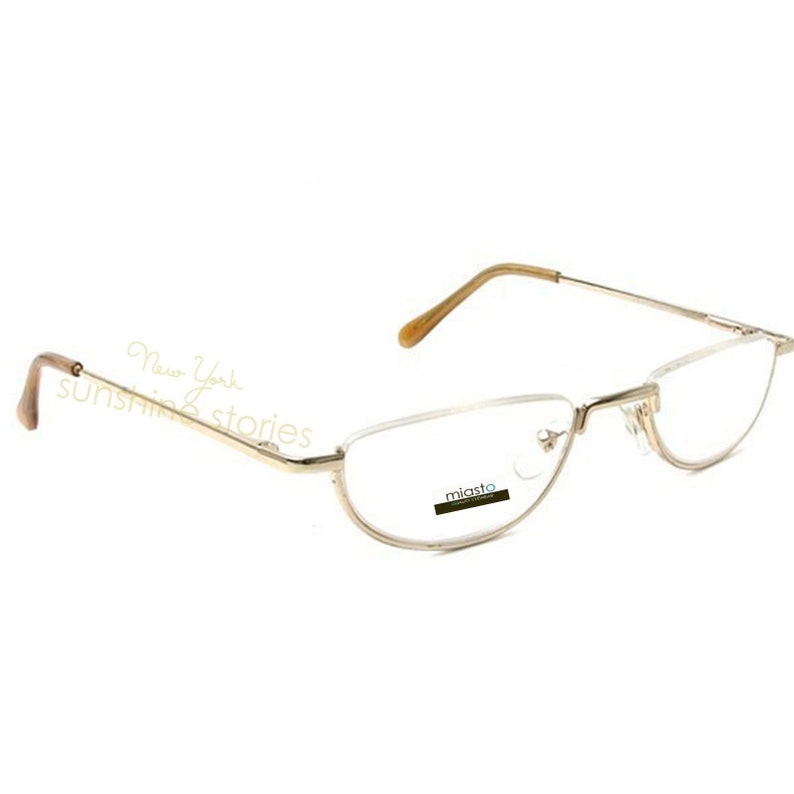 Half Rimless Oval Moon Reading Glasses optical Grade - Etsy