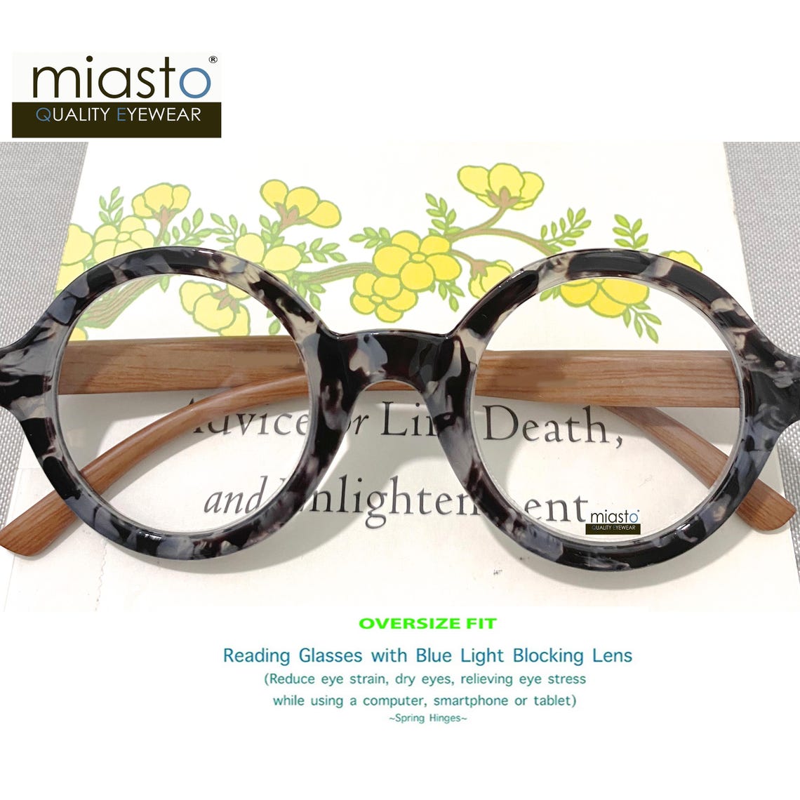 Computer Reading Glasses (blue Light Blocking) "fun Nerdy" Large Round ...