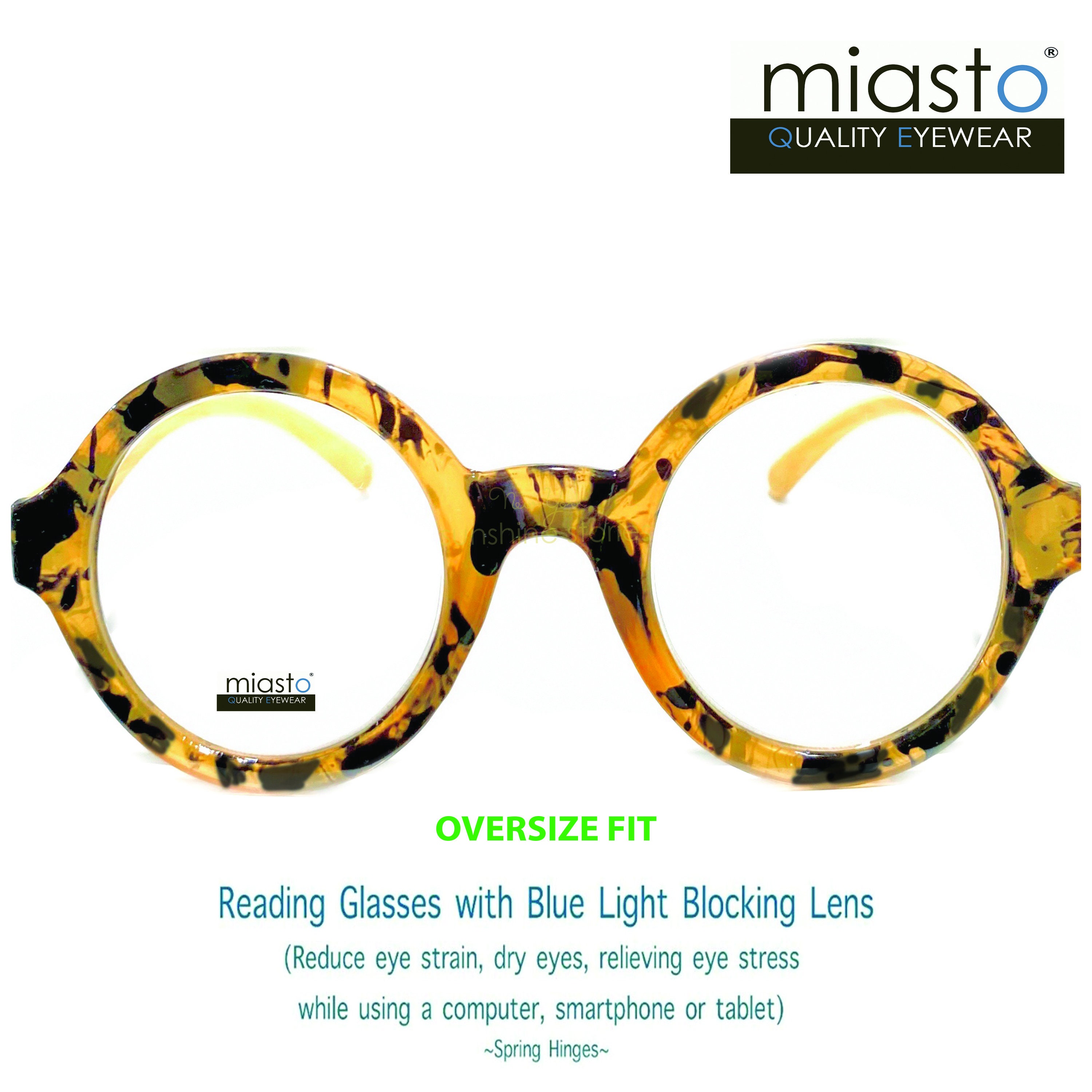 Computer Reading Glasses blue Light Blocking fun Nerdy Large Round ...