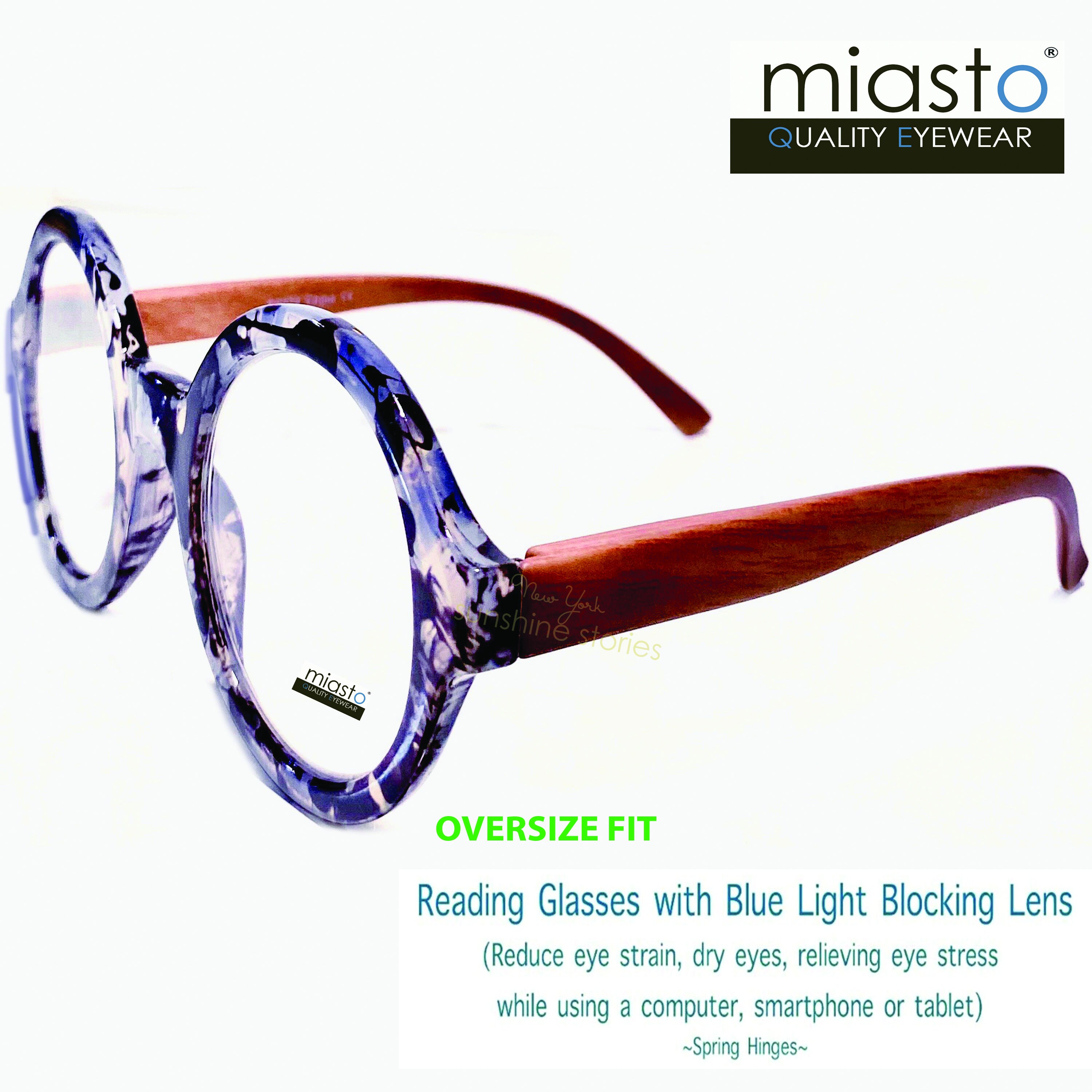 Computer Reading Glasses blue Light Blocking fun Nerdy Large Round ...