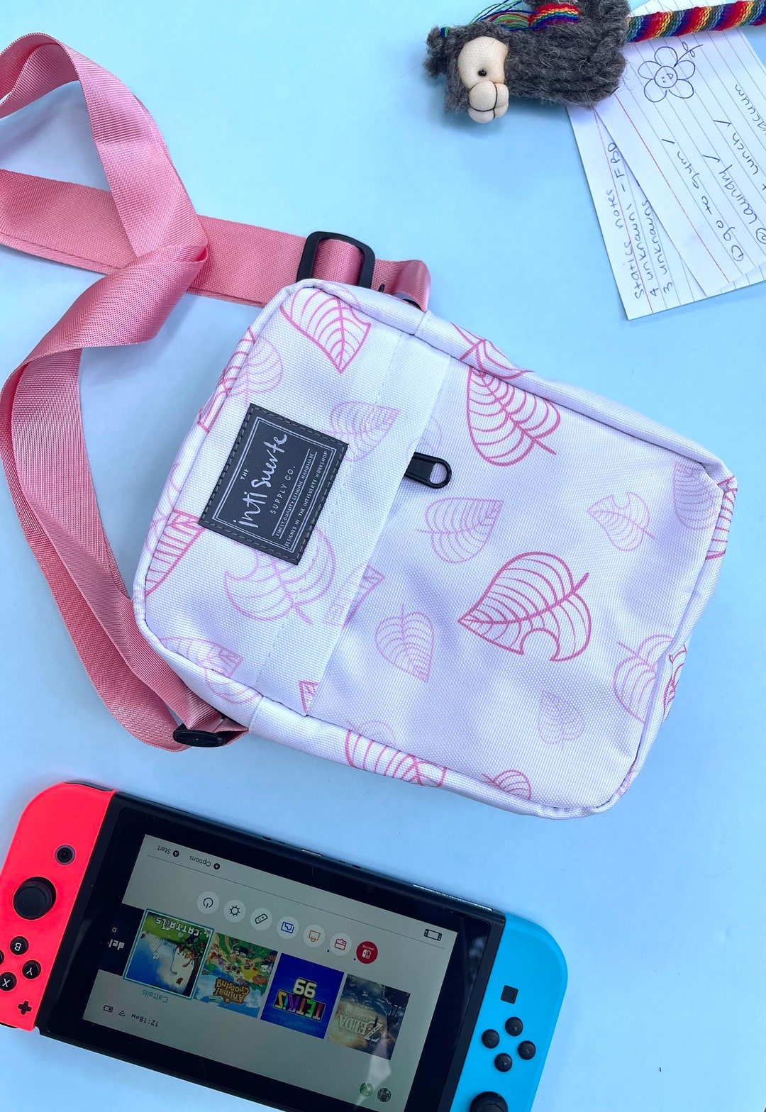 ACNH Pink Canvas Side Bag - Etsy