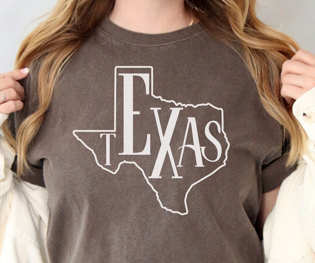 Texas State Outline T-shirt 9 Colors - Etsy