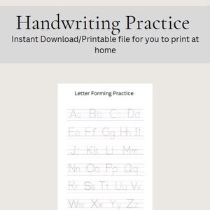 Handwriting Practice, Letter Formation Practice, Instant Download ...
