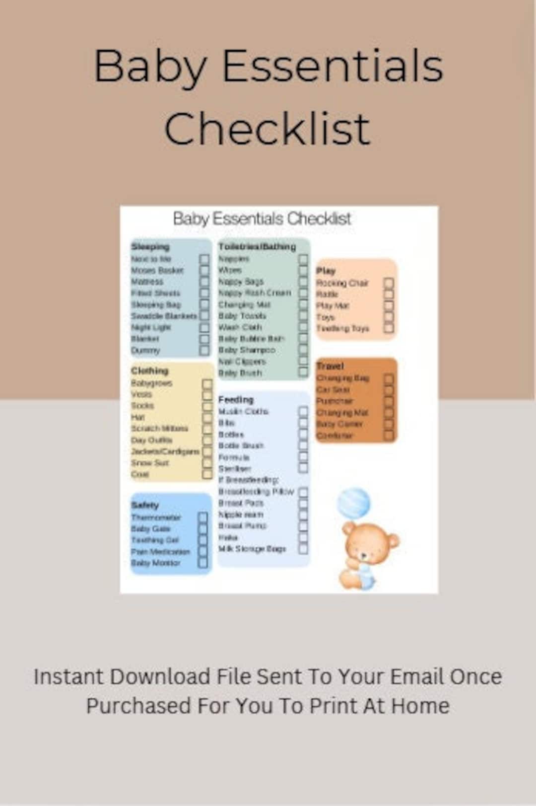 Baby Essentials Checklist, Baby Preparation, Pregnancy Checklist ...