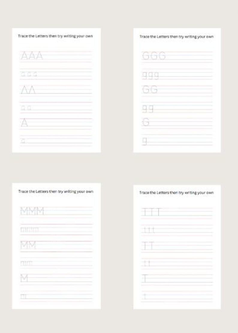 Handwriting Practice, Letter Formation Practice, Instant Download ...