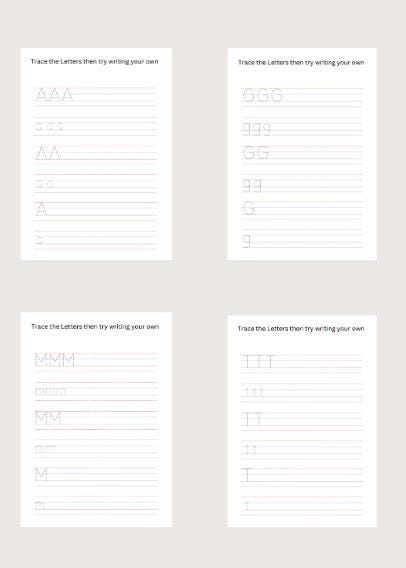 Handwriting Practice, Letter Formation Practice, Instant Download ...