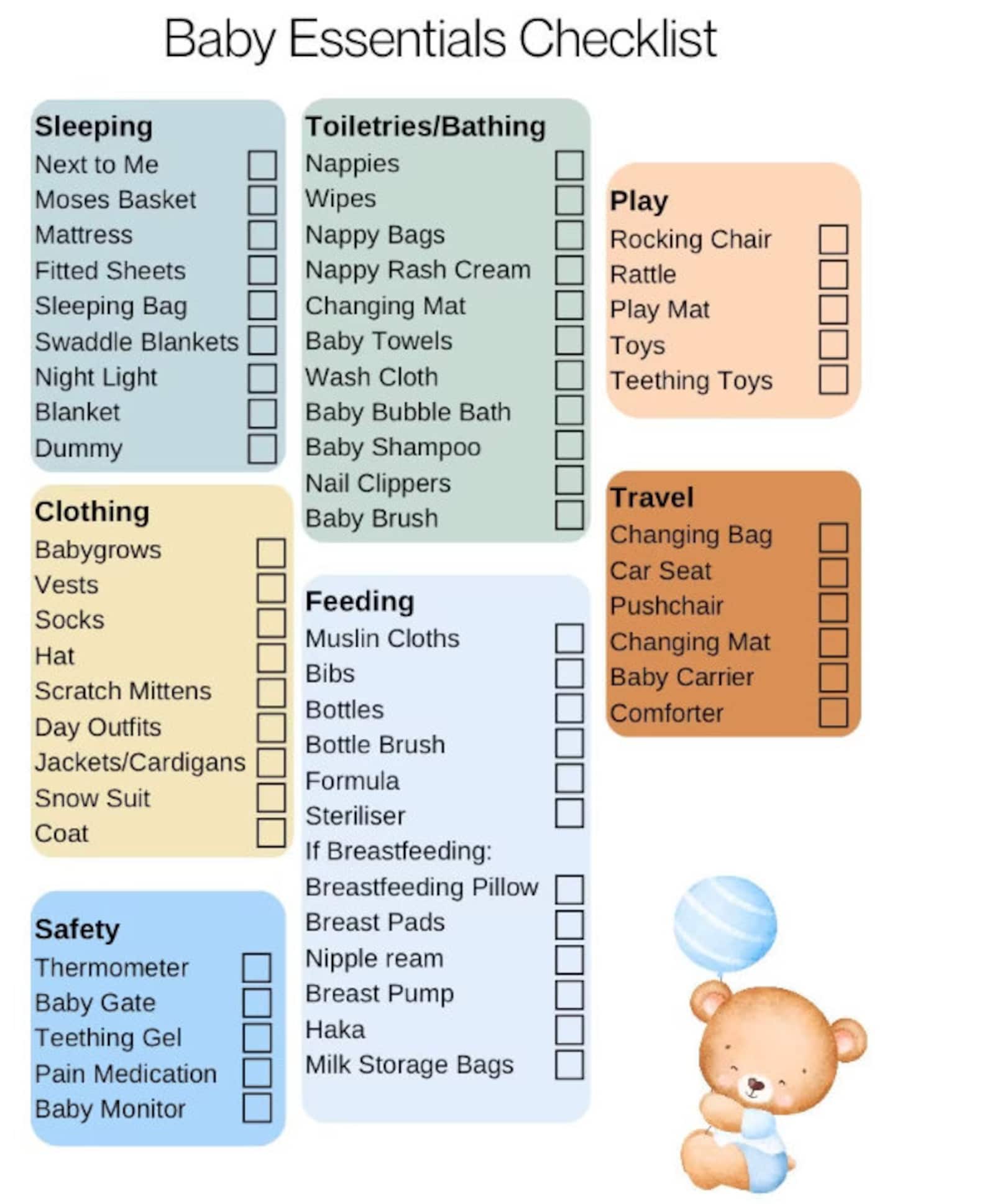 Baby Essentials Checklist, Baby Preparation, Pregnancy Checklist ...