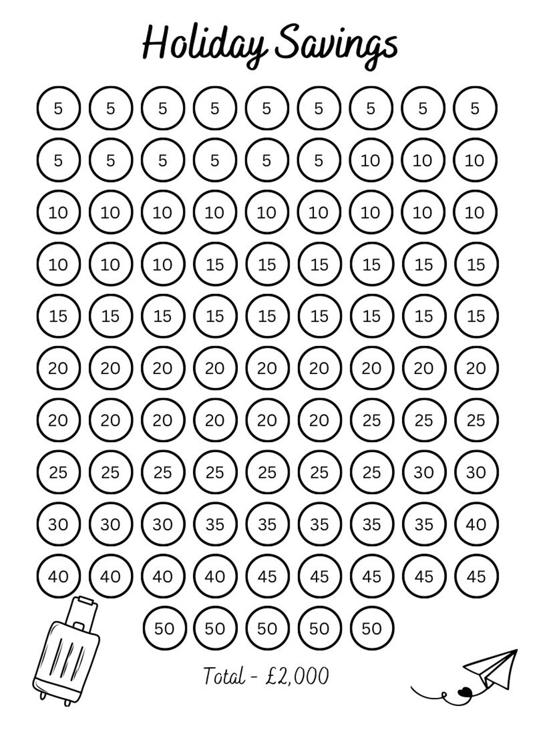 Holiday Saving Challenge, Printable - Etsy