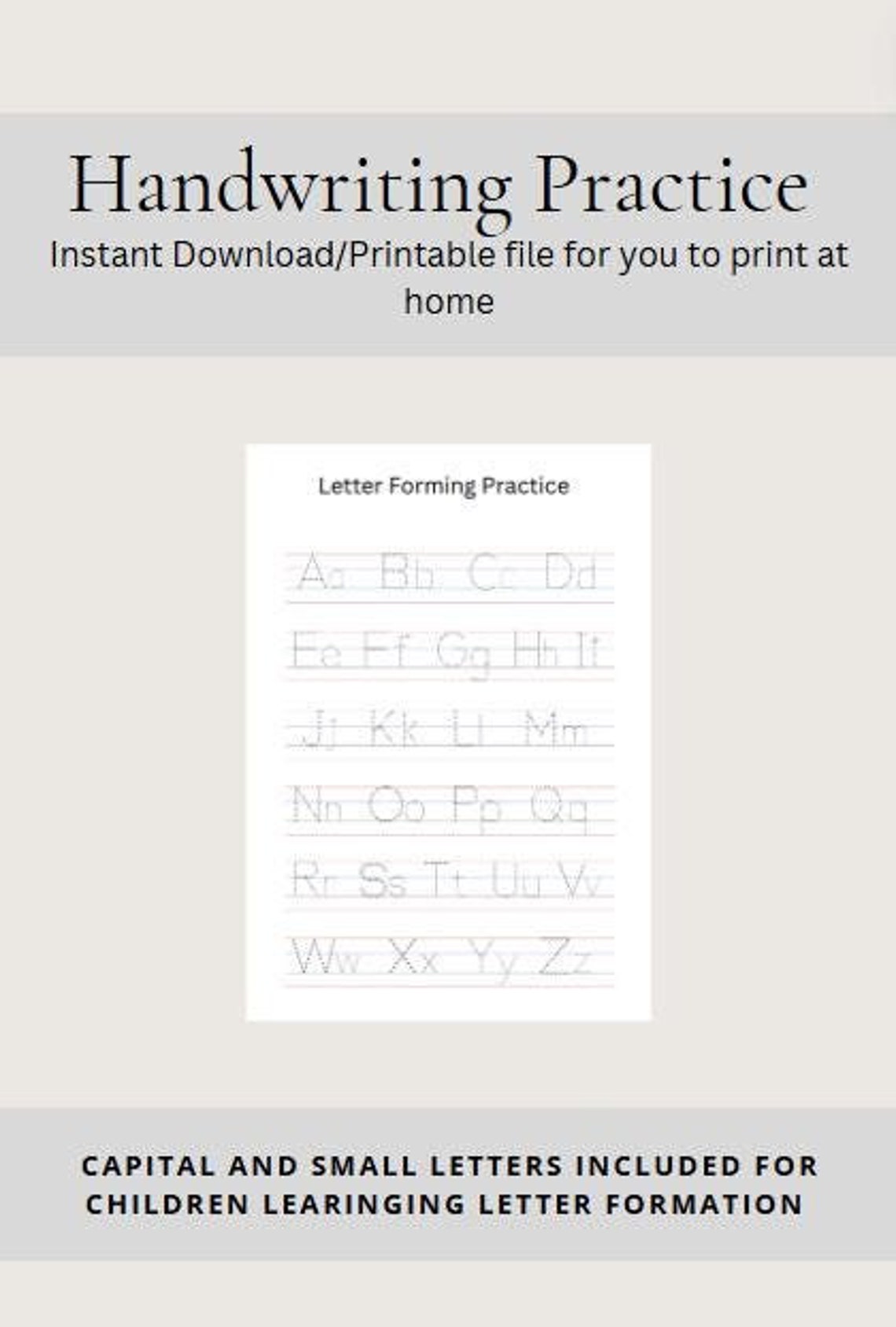 Handwriting Practice, Letter Formation Practice, Instant Download ...