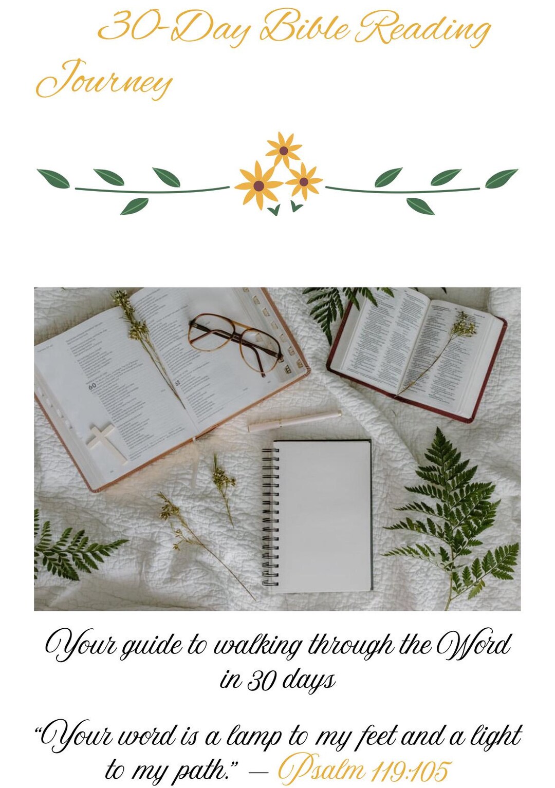 30-day Bible Reading Journey | Printable & Editable Faith Planner ...