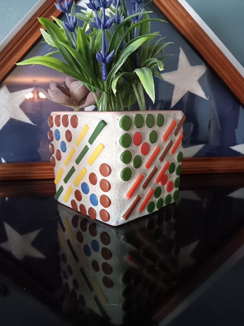 Mosaic Road Pot: Colorful Square Planter, 4-inch - Etsy