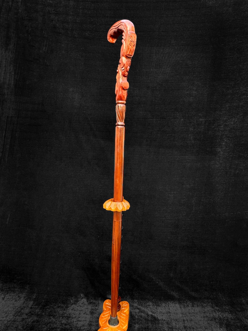 Christian Cross Wooden Cane Hand Carved Walking Stick for Faith ...