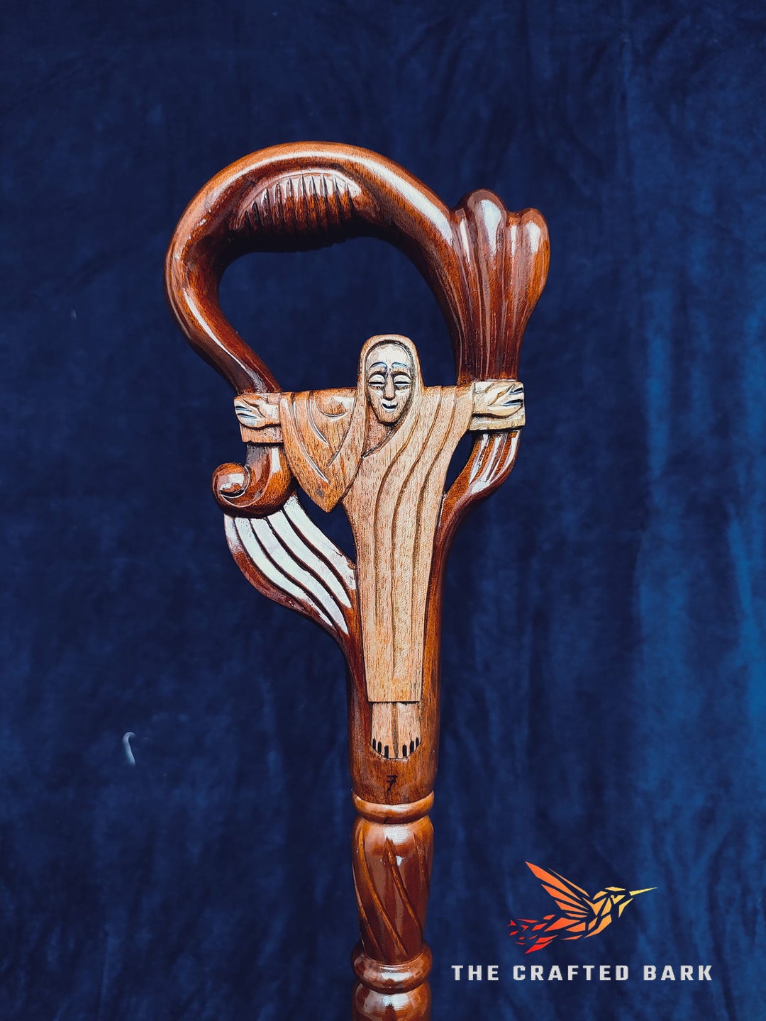 Christ Crucified Carved Cane Sacred Symbol of Faith and Elegance Divine ...