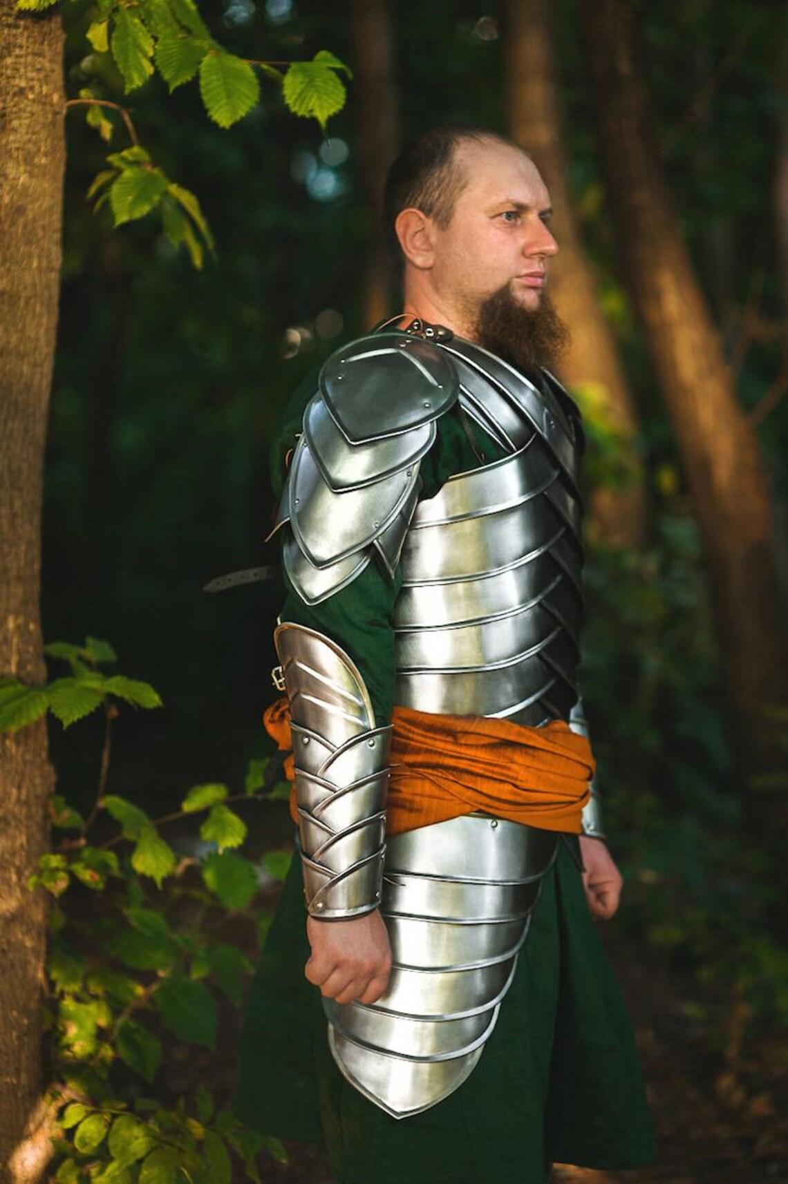 Second Age Elves Full Armor Set – LARP Cuirass, Bracers, Leg Greaves ...