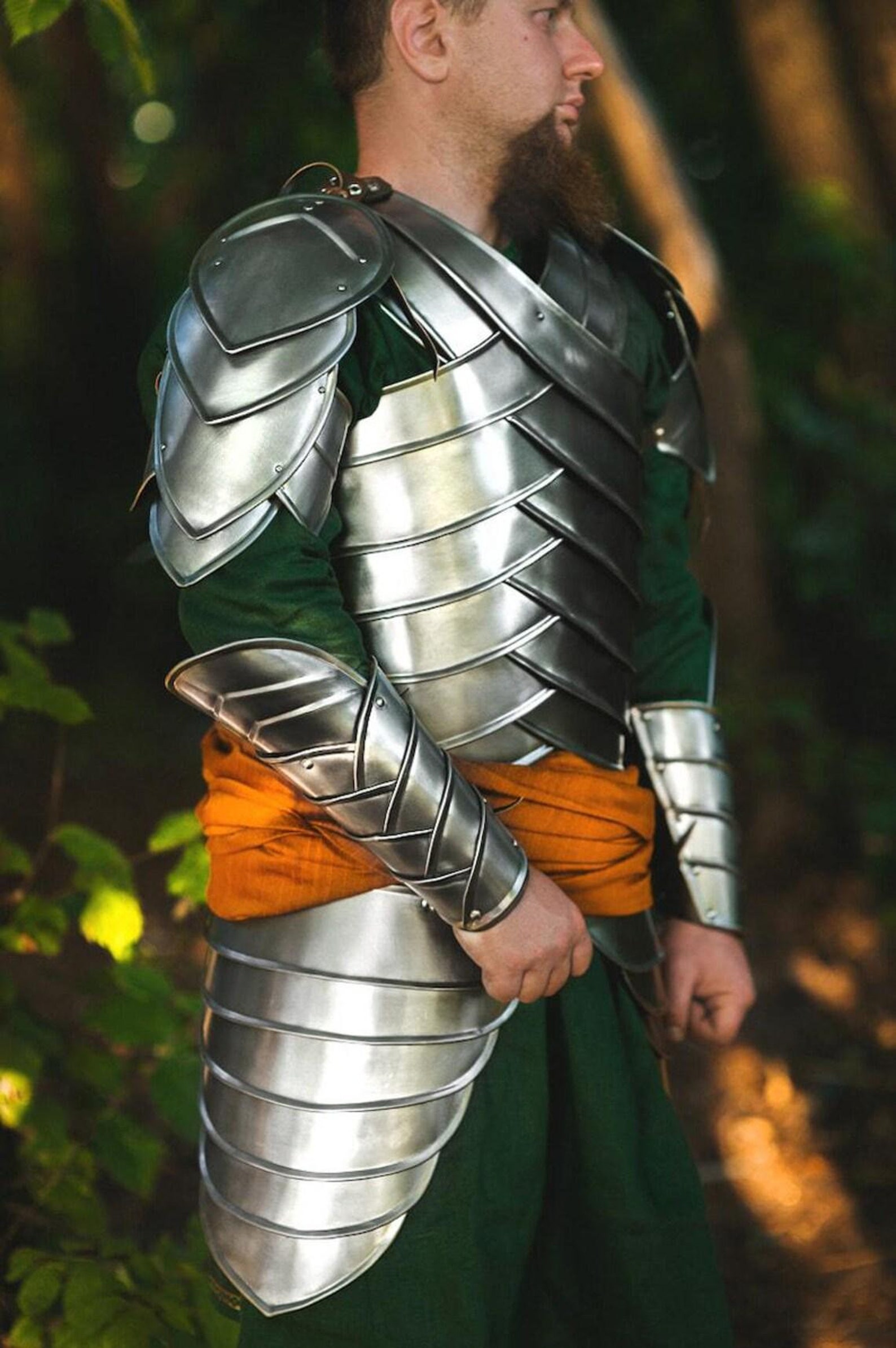 Second Age Elves Full Armor Set – LARP Cuirass, Bracers, Leg Greaves ...