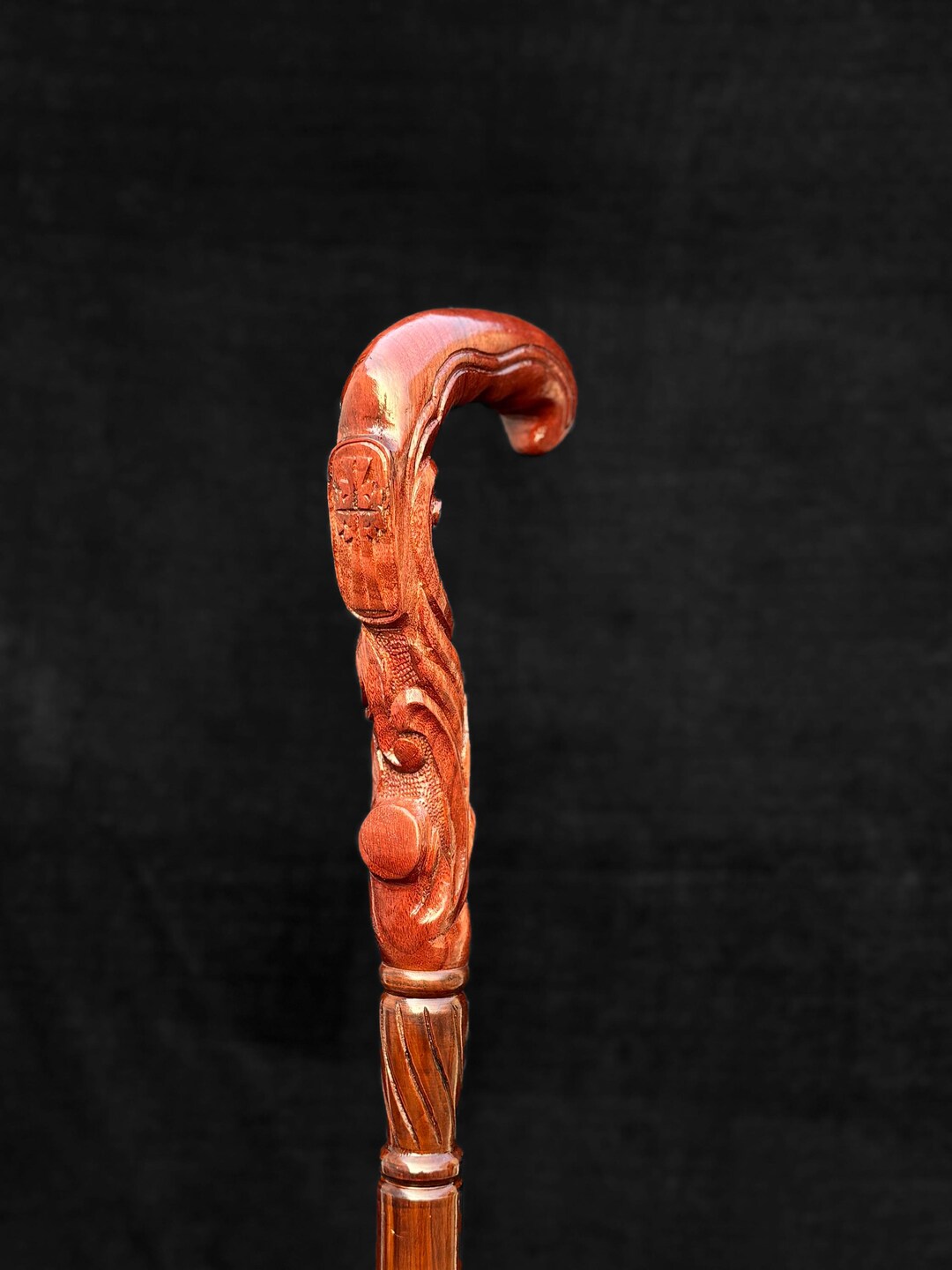 Christian Cross Wooden Cane Hand Carved Walking Stick for Faith ...