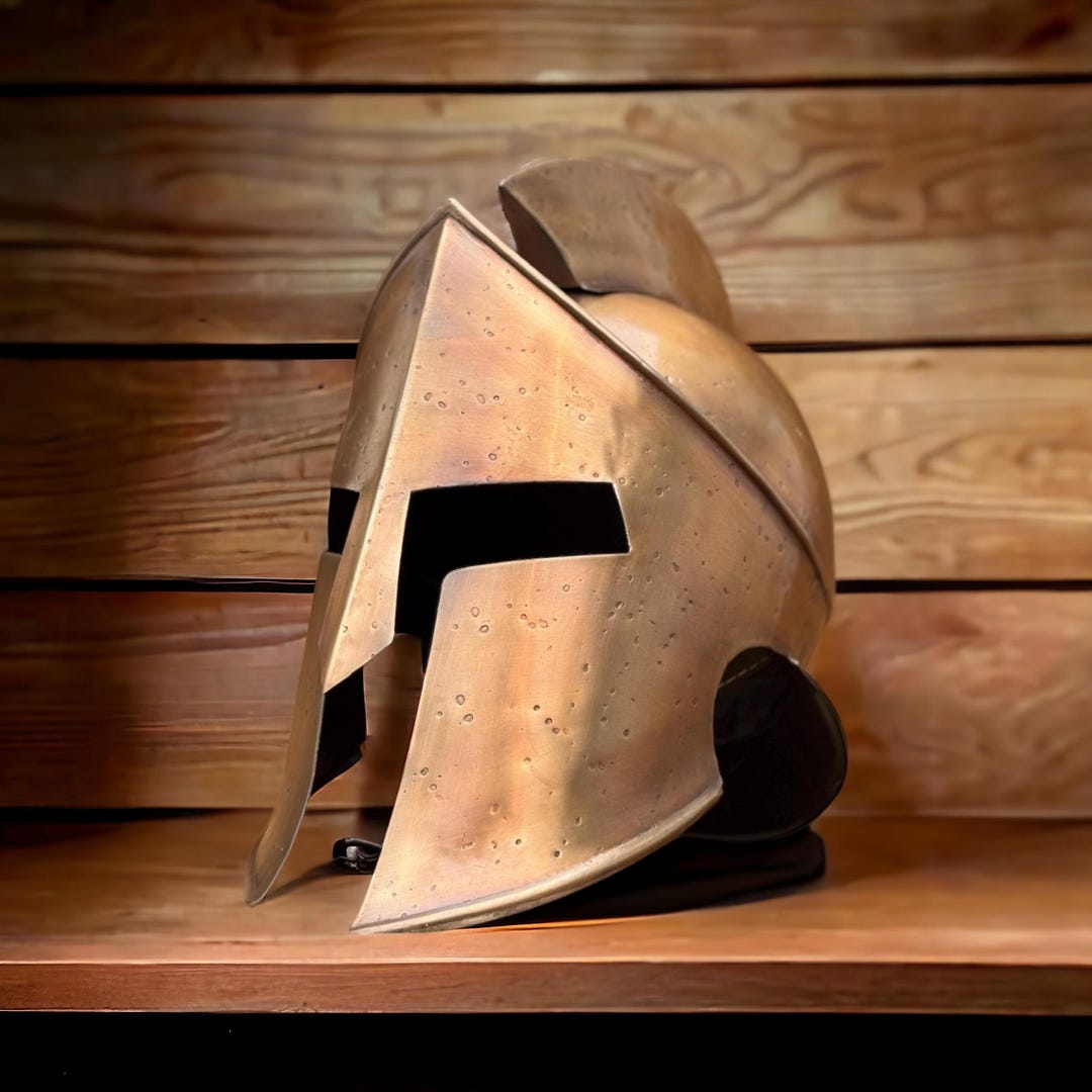 Greek Spartan Warrior Helmet Authentic Medieval Costume Armor, Perfect ...