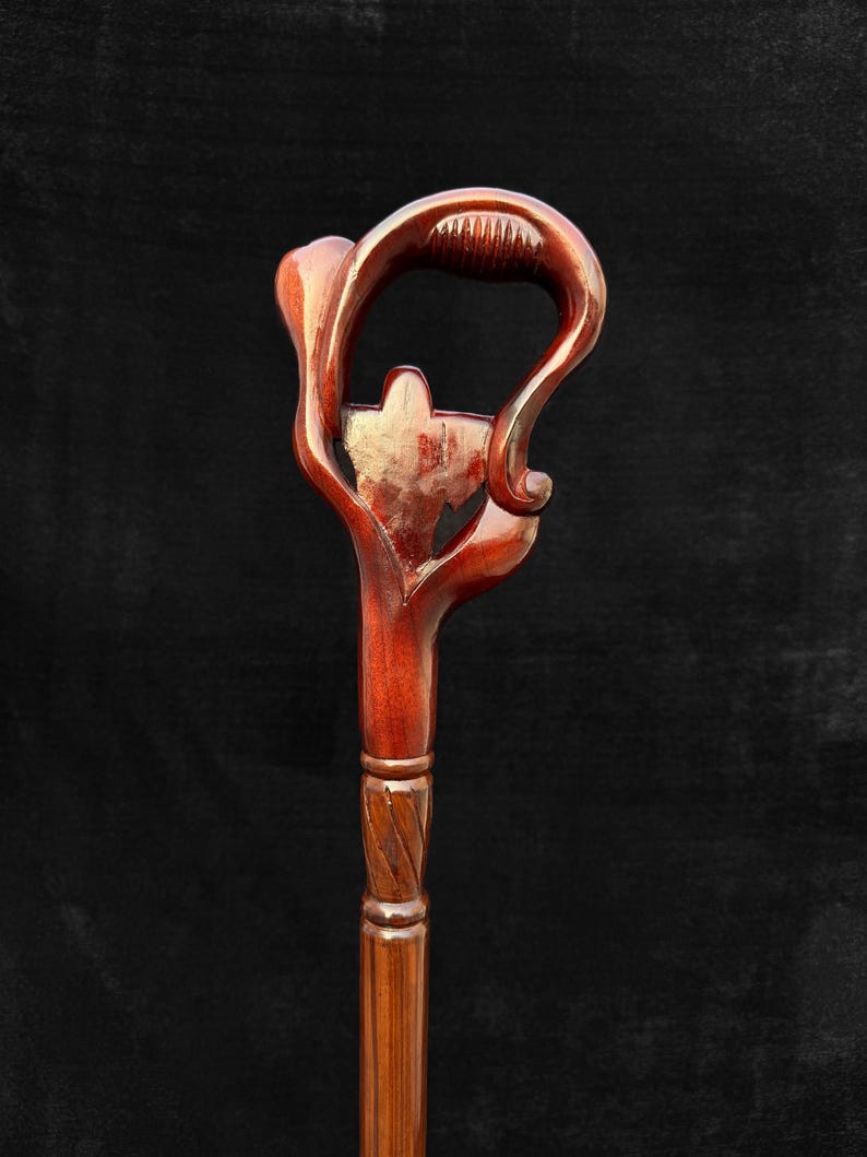 Christ Crucified Stick Wooden Carved Cane Religious Symbol Artistry ...