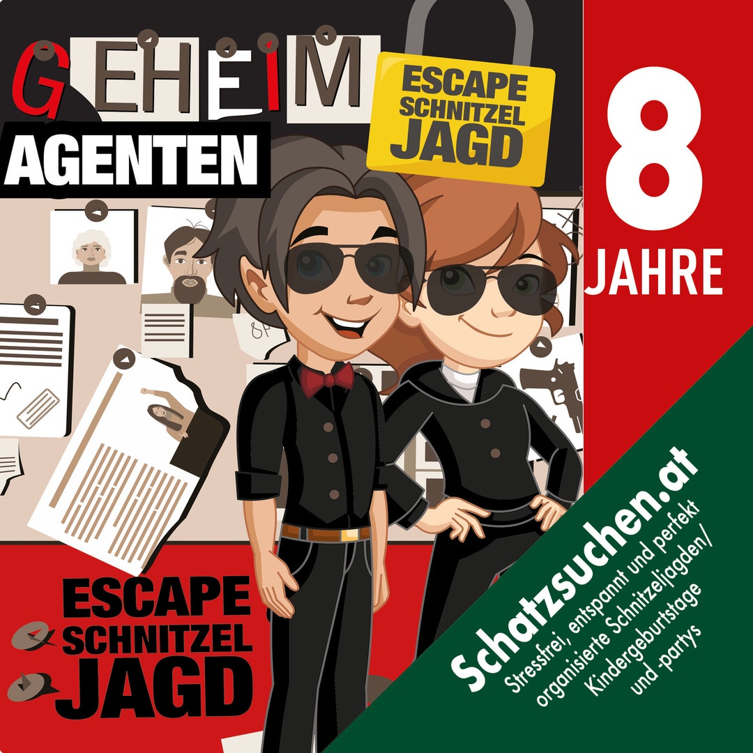Escape Secret Agents Scavenger Hunt for Children, With Spin the Bottle ...