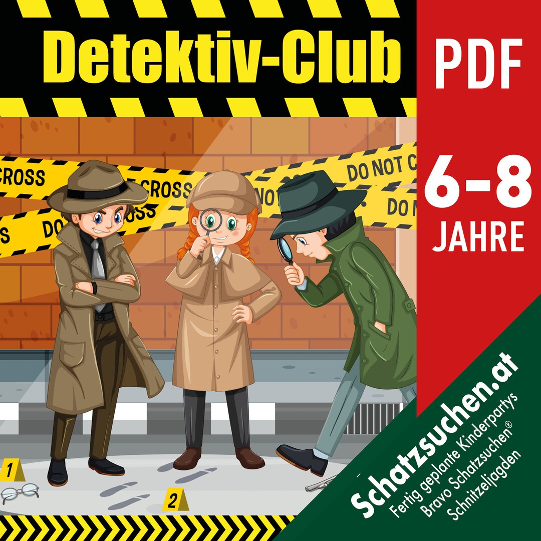 Detective Club Scavenger Hunt, Detective Birthday, Treasure Hunt ...