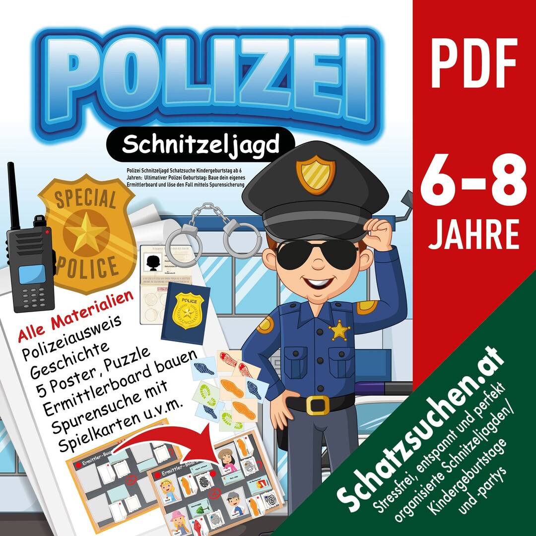 Police Children's Birthday Party, With Forensic Investigation, Memory ...