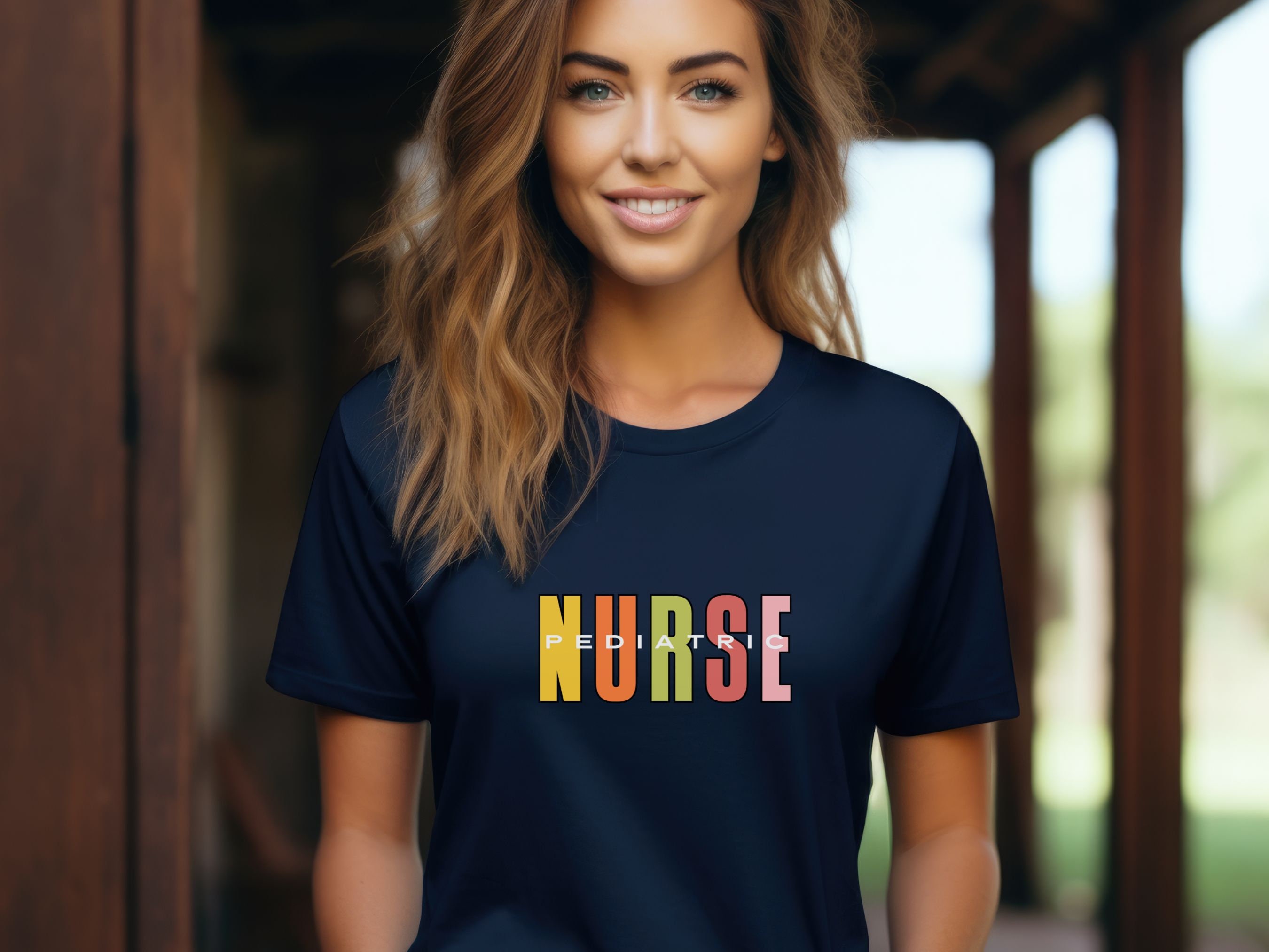 Mod Pediatric Nurse Shirt, Comfort Colors Pre-washed Tee, Front and ...