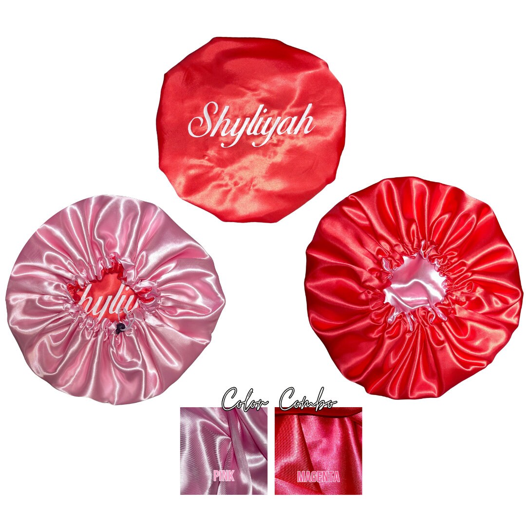 Personalized Reversible & Adjustable Satin Bonnets Custom Name Custom ...