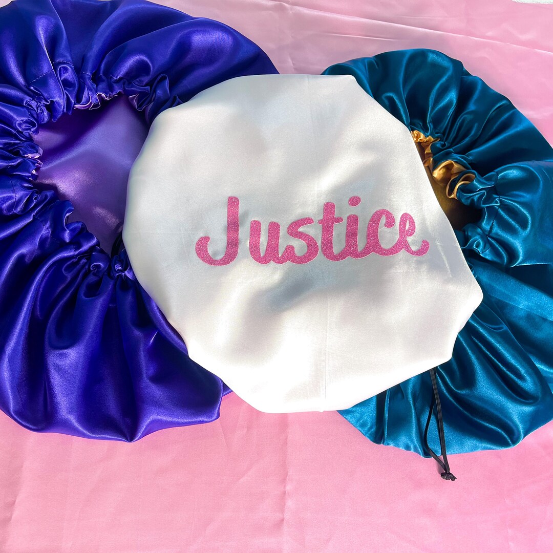 Personalized Reversible & Adjustable Satin Bonnets | Custom Name ...