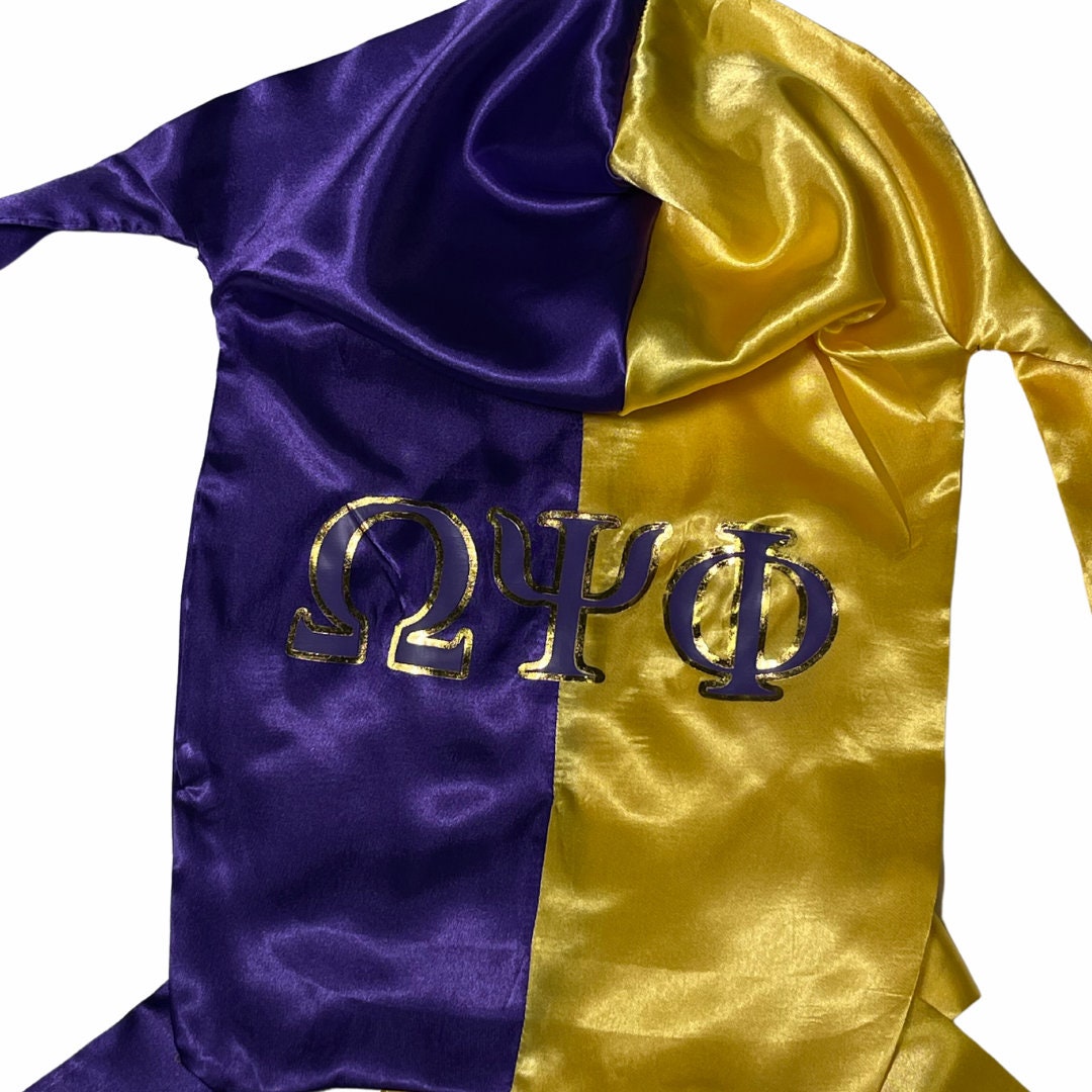 Purple & Gold Fraternity Handmade Half and Half Satin Durag ...