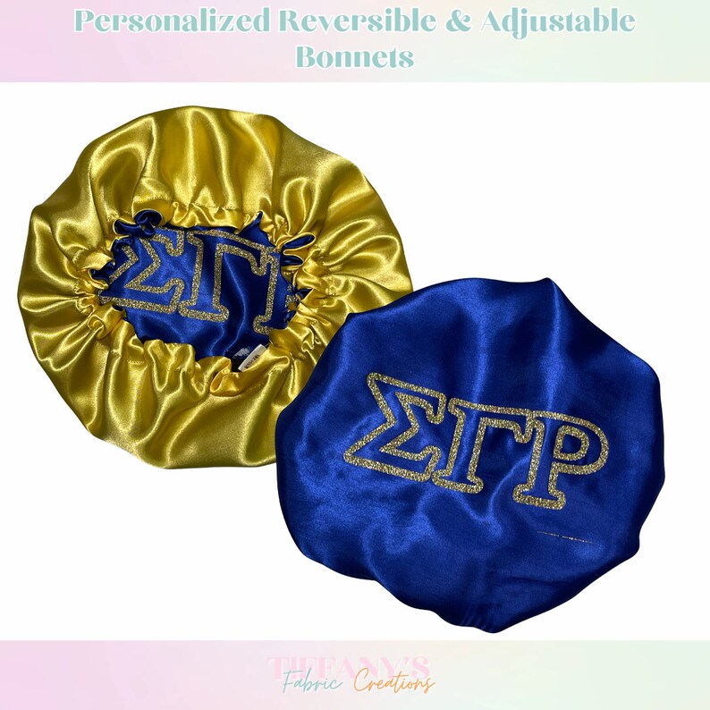 Personalized Reversible & Adjustable Satin Bonnets Custom - Etsy