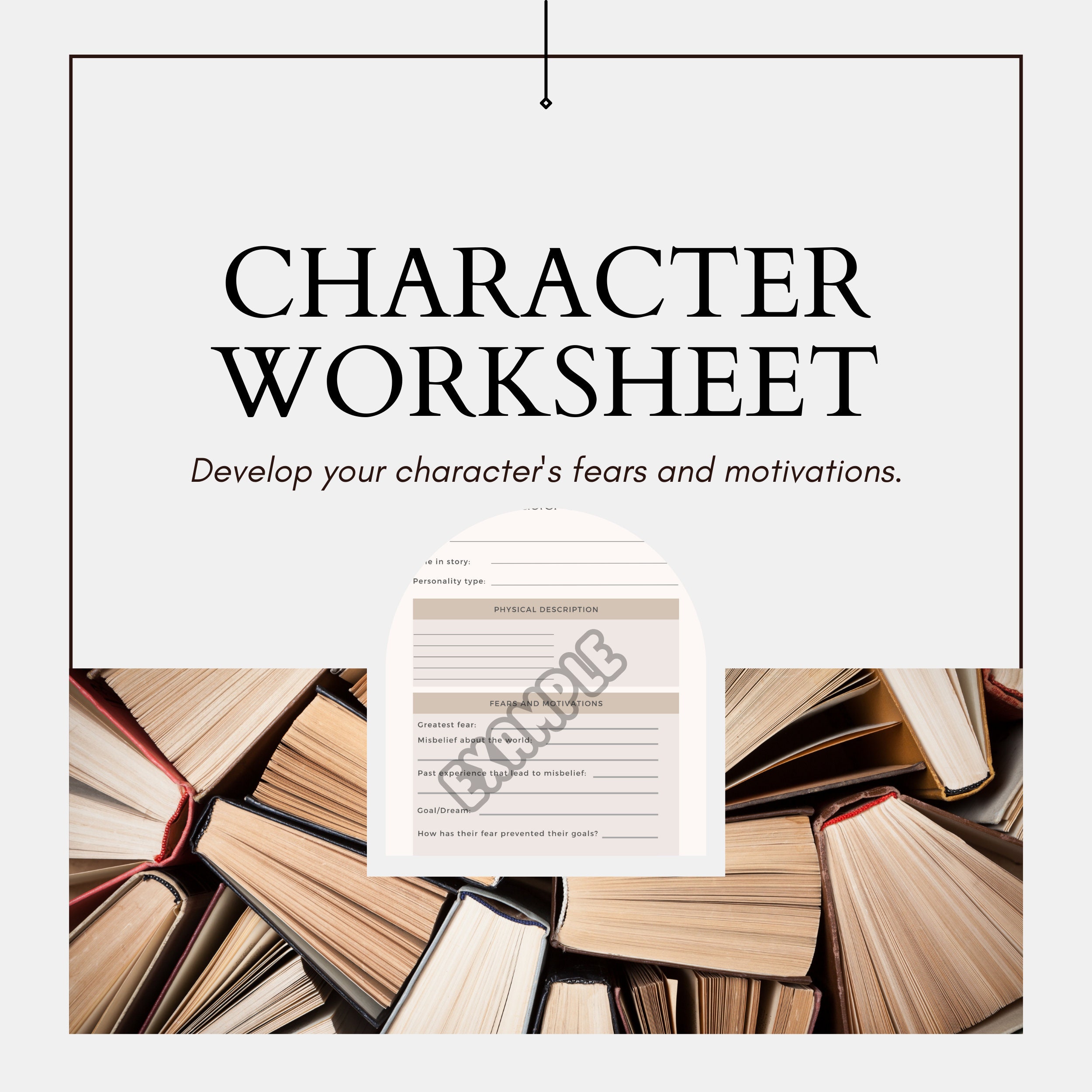 Character Sheet, Writing Tool, Guides for Writers, Tool for Author ...