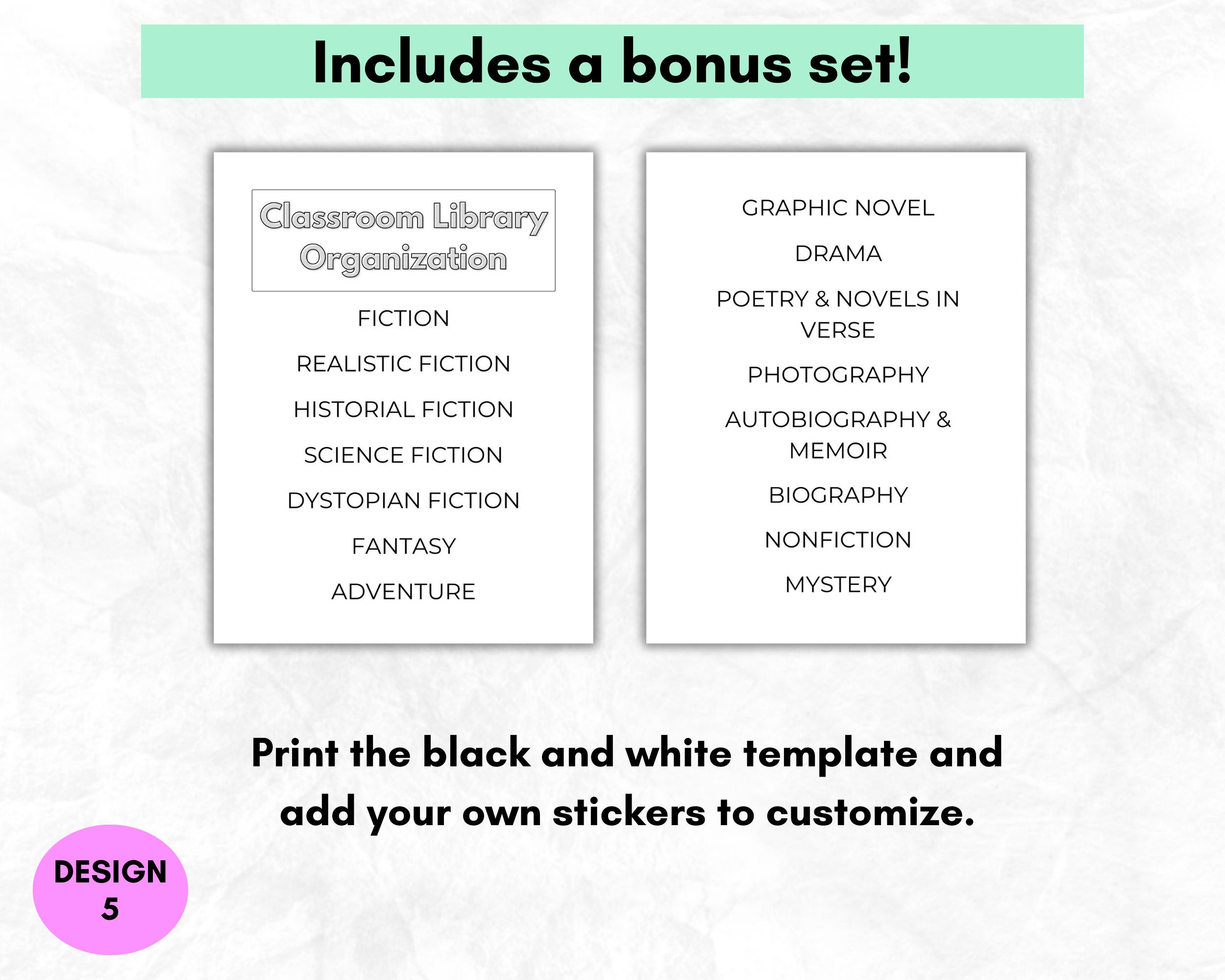 EDITABLE and Printable Classroom Library Organization, Library System ...