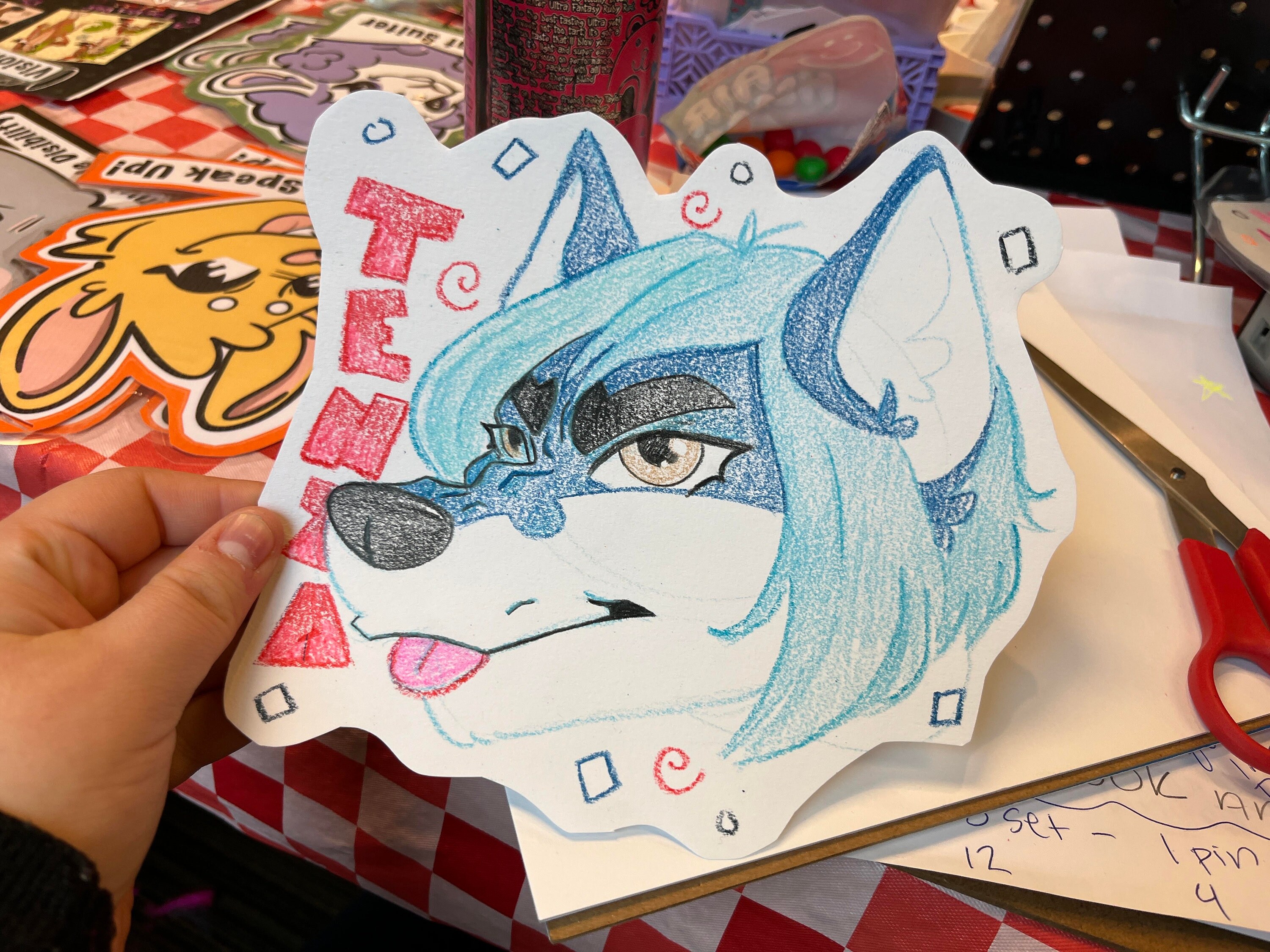 Crayon Doodle Badges - Etsy