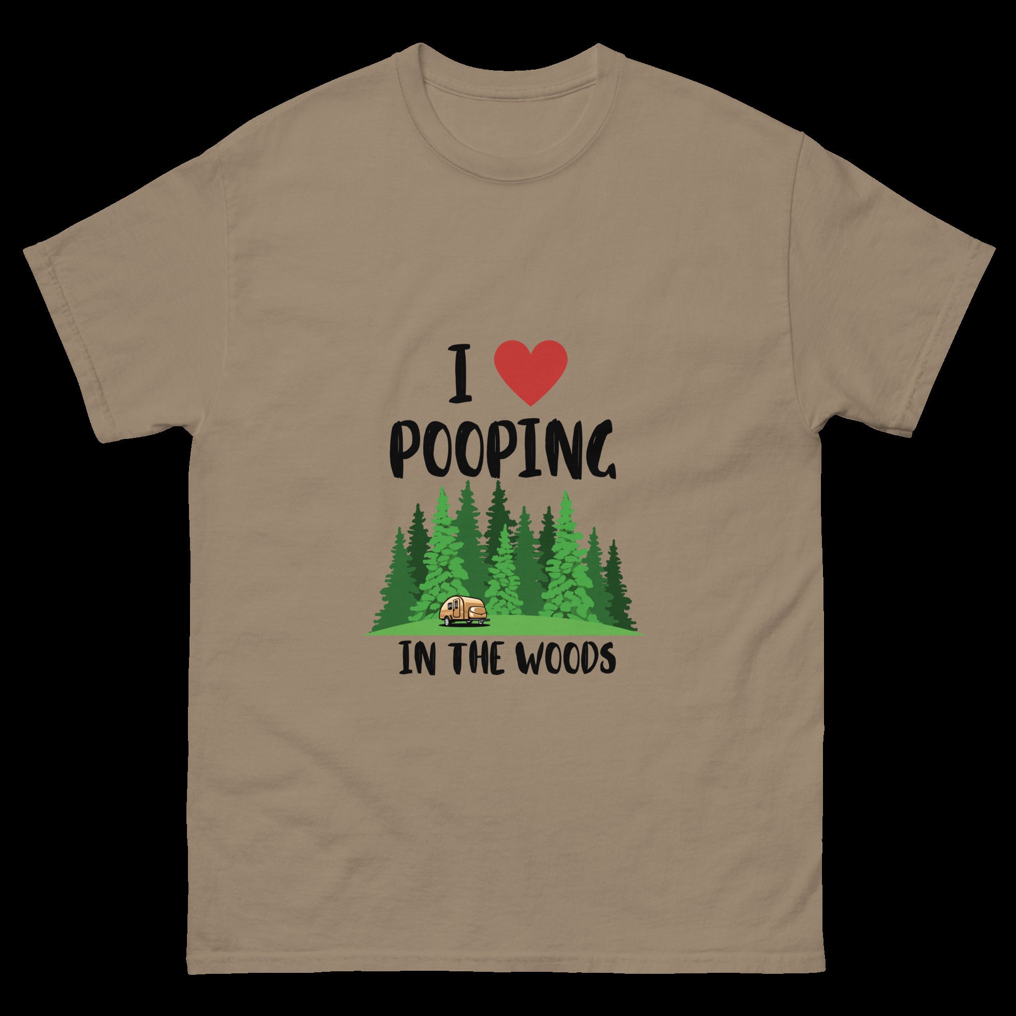 Funny Camping T-shirt: I Love Pooping in the Woods Unisex Tee - Etsy