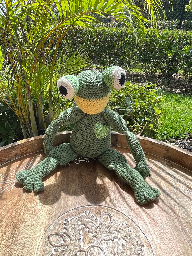 Frog Stuffy With Movable Arms & Legs Crochet - Etsy