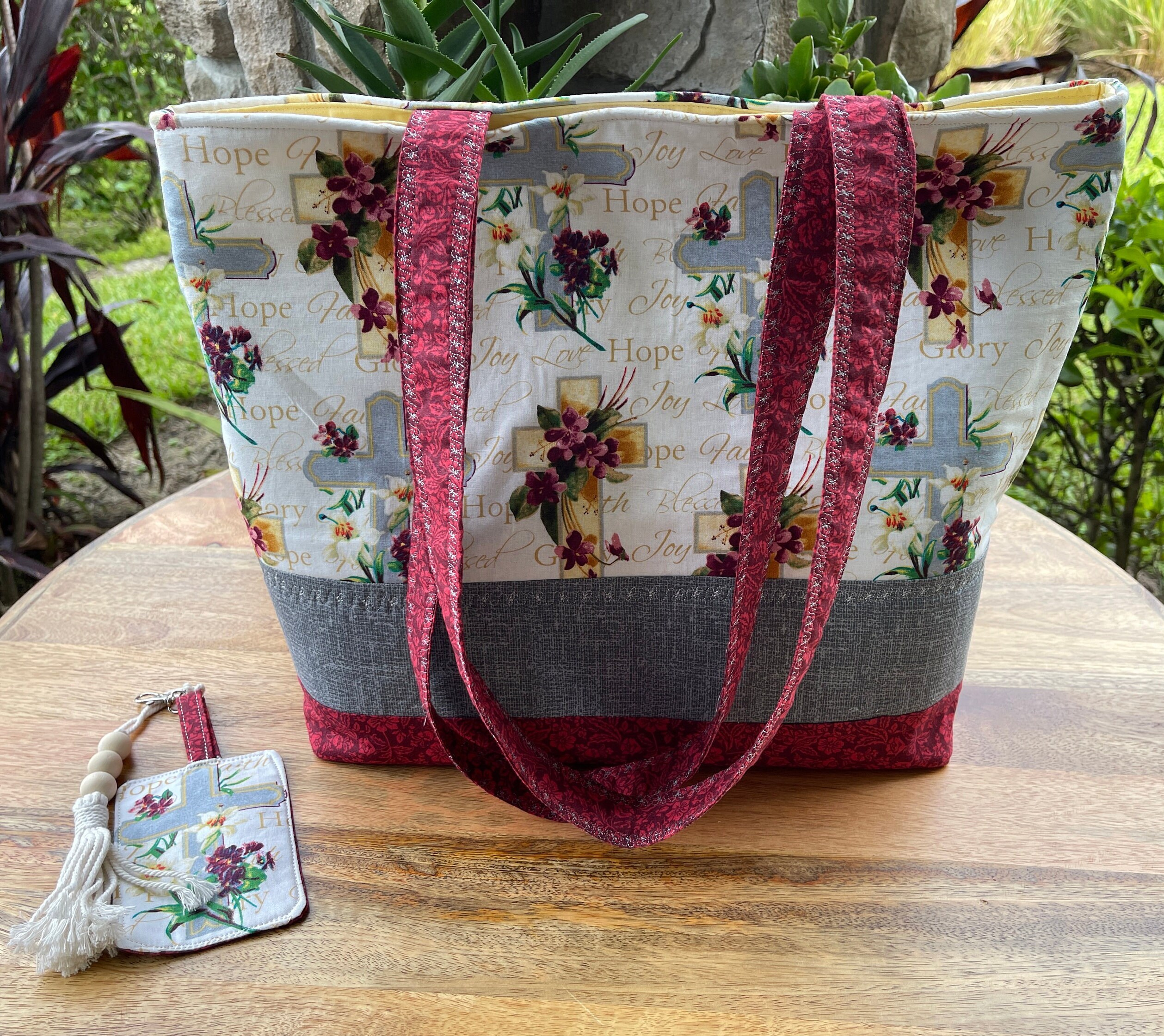 Spiritual Cross Tote Bag Bible Study Tote, Christian Prayer Warrior ...