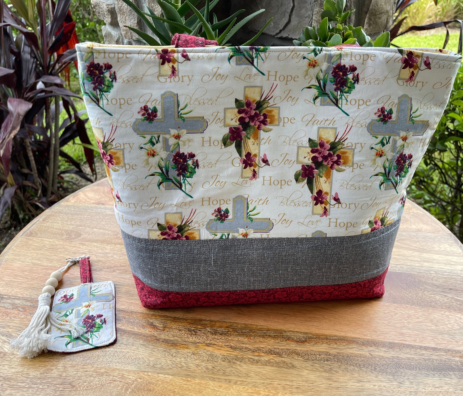 Spiritual Cross Tote Bag Bible Study Tote, Christian Prayer Warrior ...