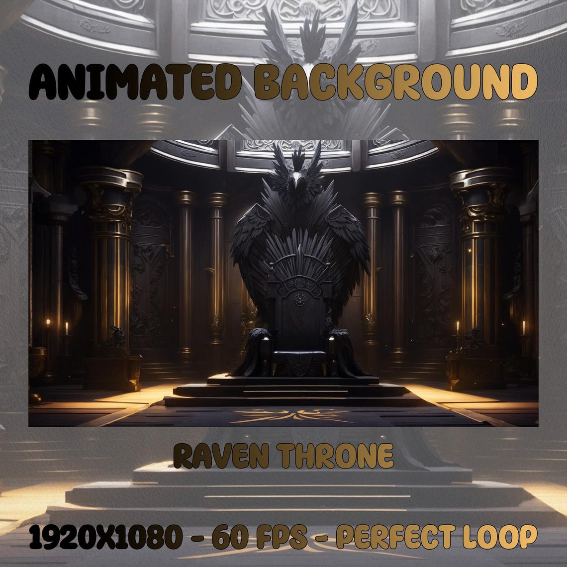 Vtuber Animated Background | Raven Throne | Looped Vtuber Twitch Stream ...