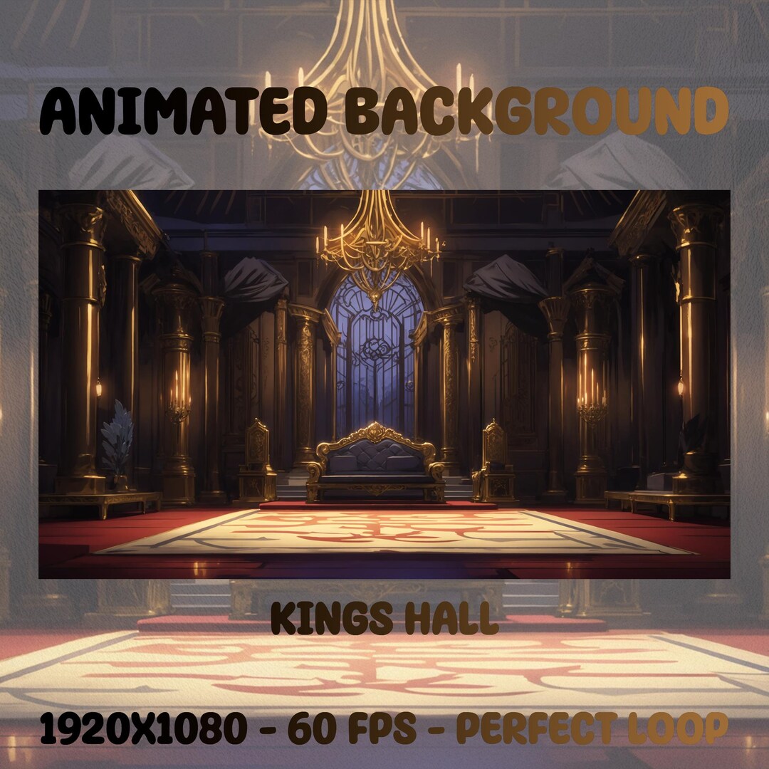 Vtuber Animated Background | King's Hall | Looped Vtuber Twitch Stream ...