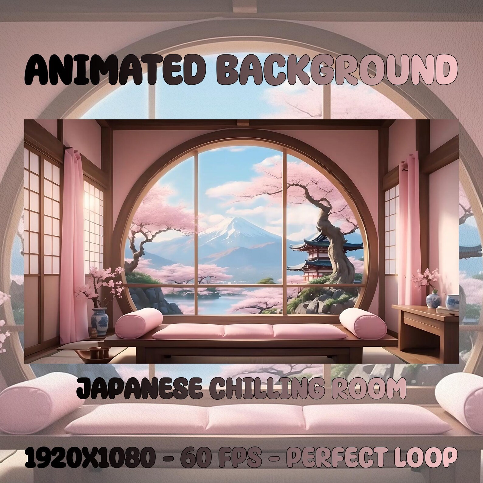 Vtuber Animated Background | Japanese Chilling Room | Looped Vtuber ...