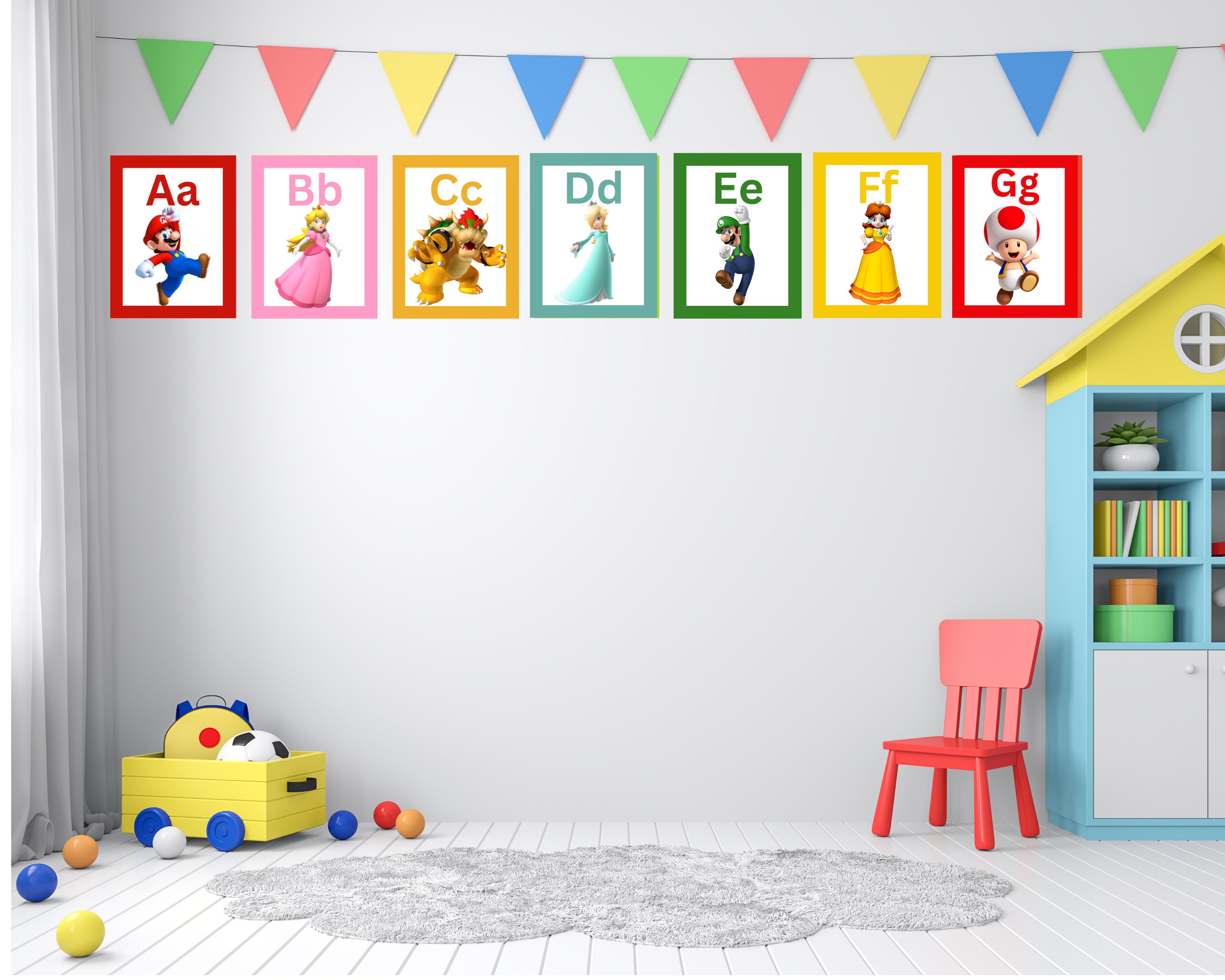 26 Super Mario Characters Educational Bulletin Board Alphabet Poster ...