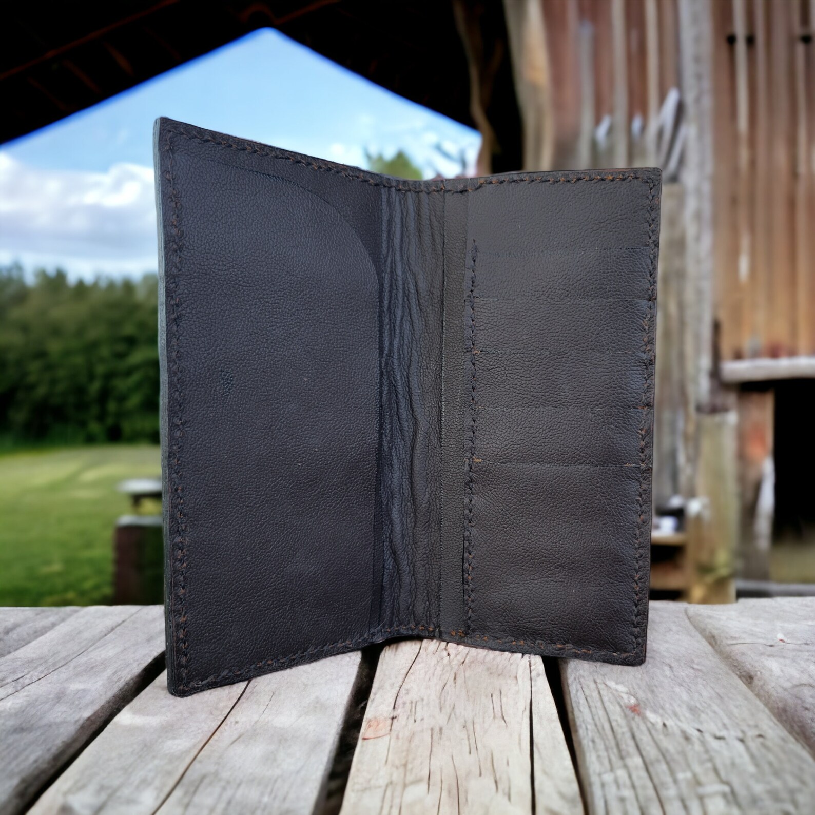 Custom Tooled Leather Roper Wallet - Etsy