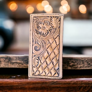Custom Tooled Leather Roper Wallet - Etsy