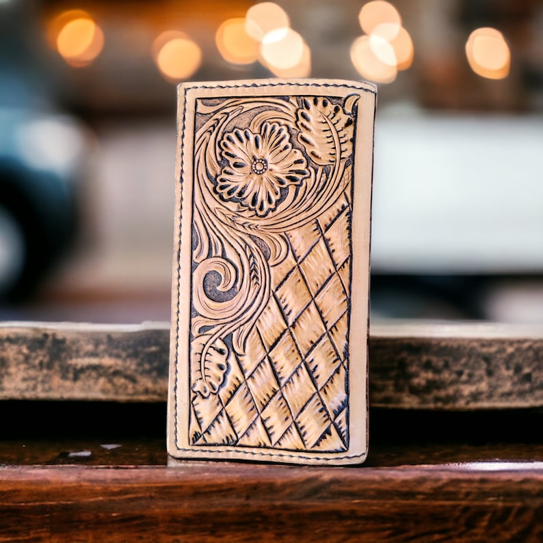 Custom Tooled Leather Roper Wallet - Etsy
