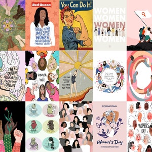 Feminist Poster Collage Kit: International Women's Day Art (digital ...