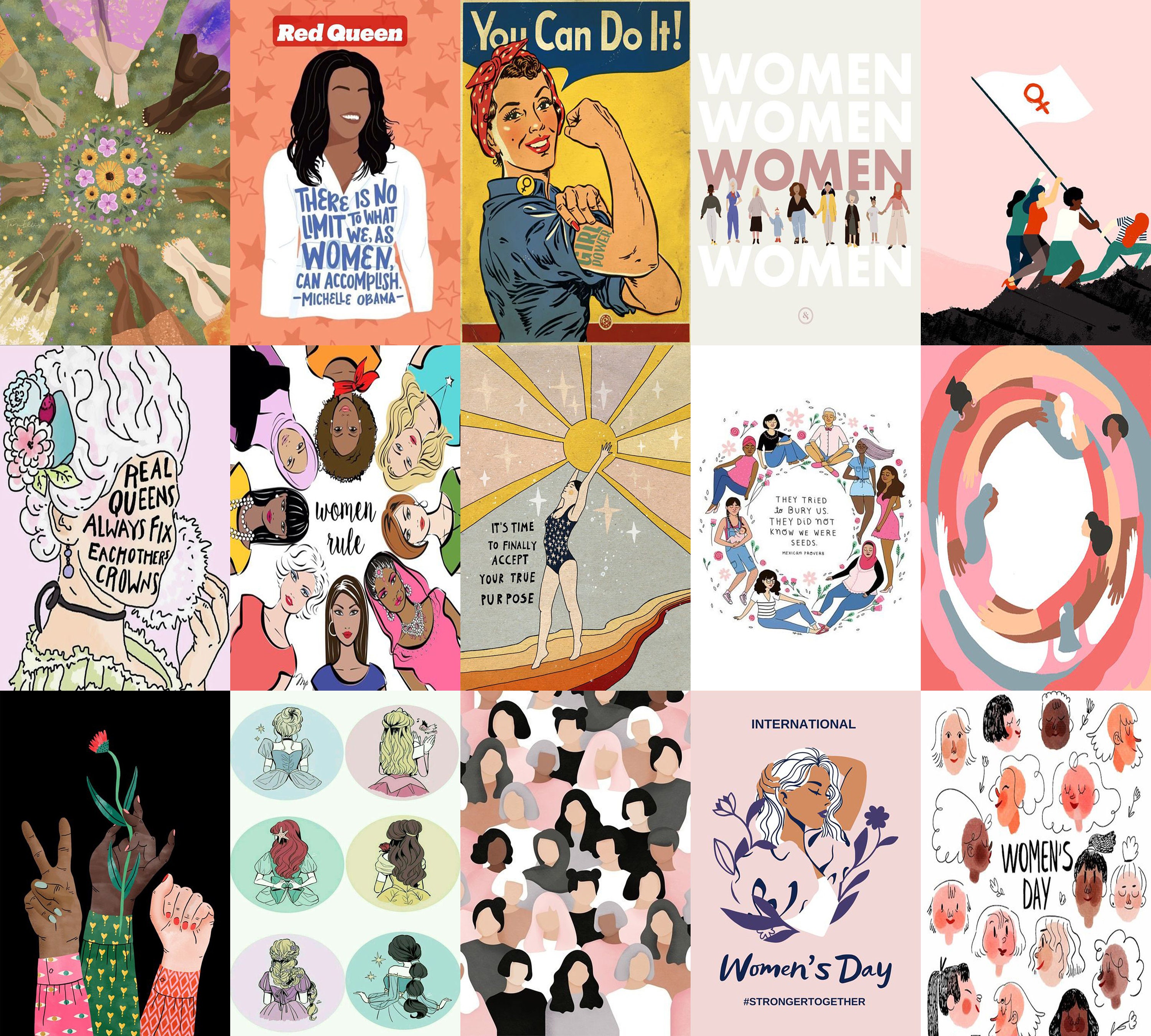 Feminist Poster Collage Kit: International Women's Day Art (digital ...