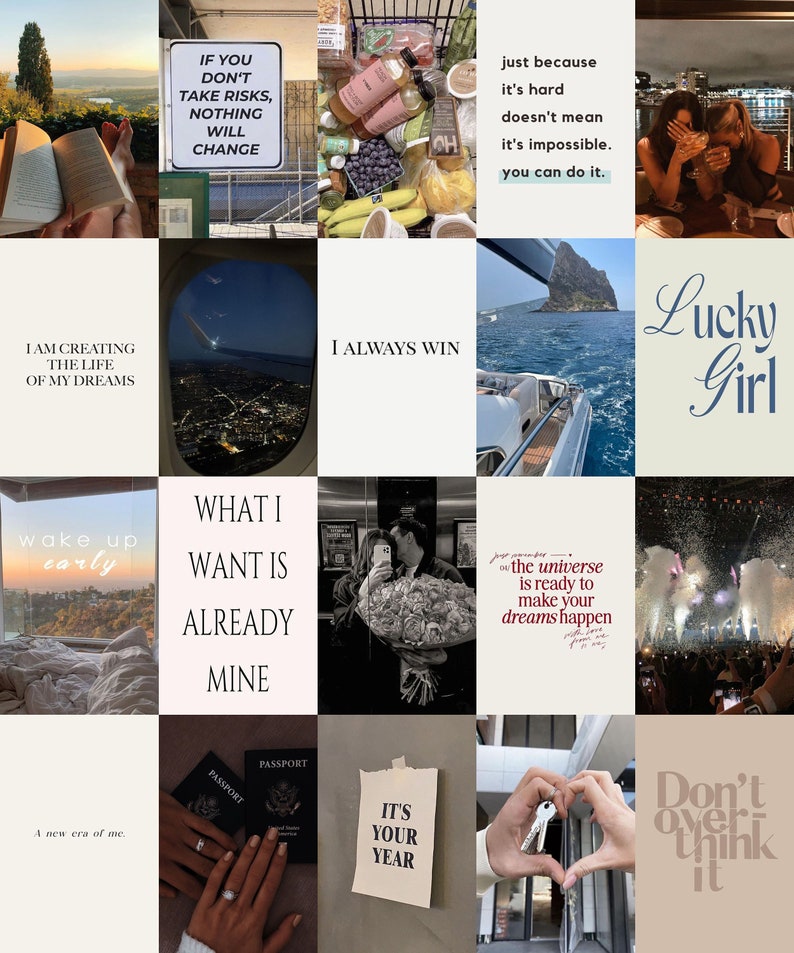 70 PCS | 2026 Vision Board Wish List Aesthetic Ideas Collage Kit ...