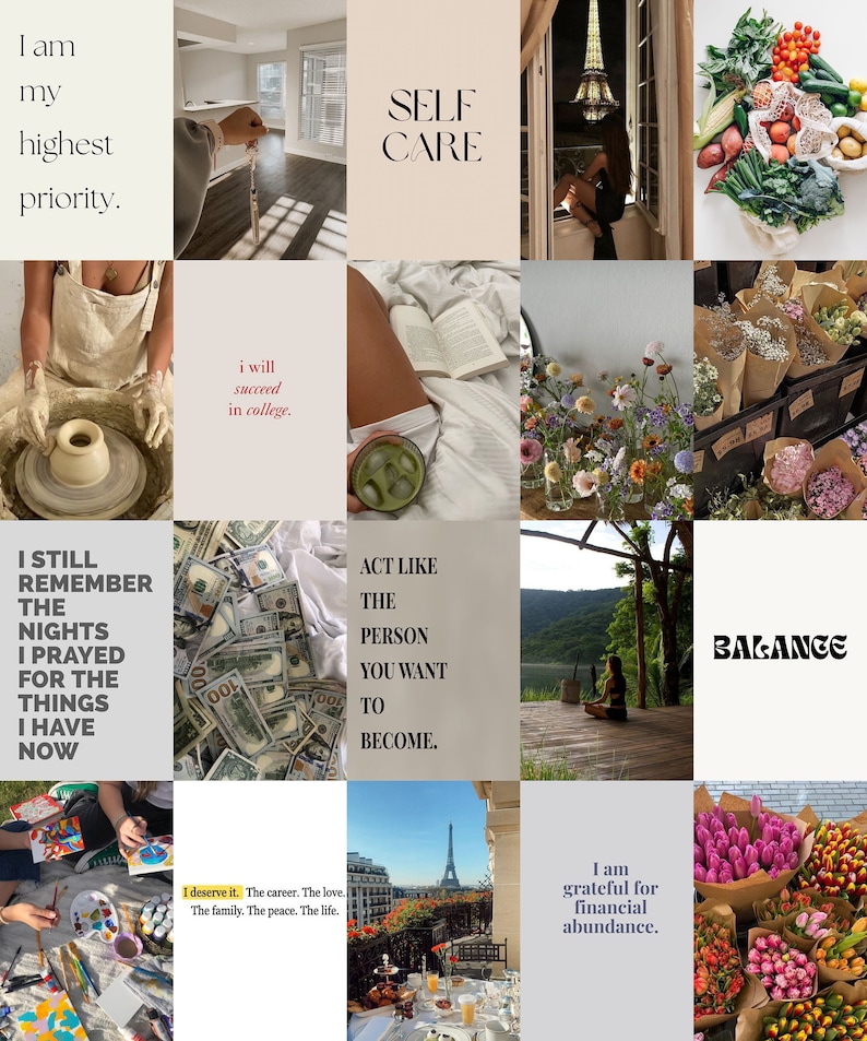 70 PCS | 2026 Vision Board Wish List Aesthetic Ideas Collage Kit ...