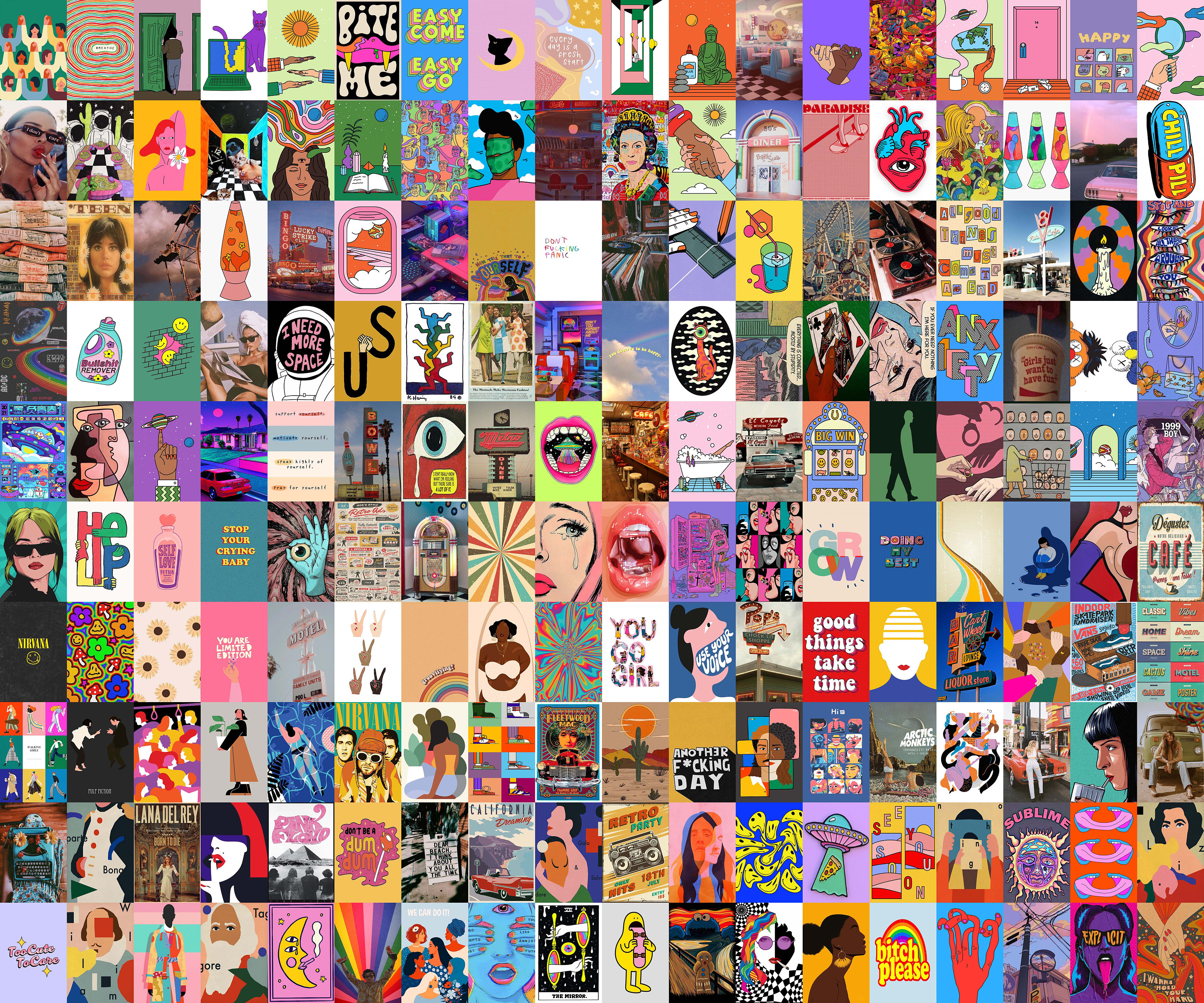 90s Pop Culture Collage